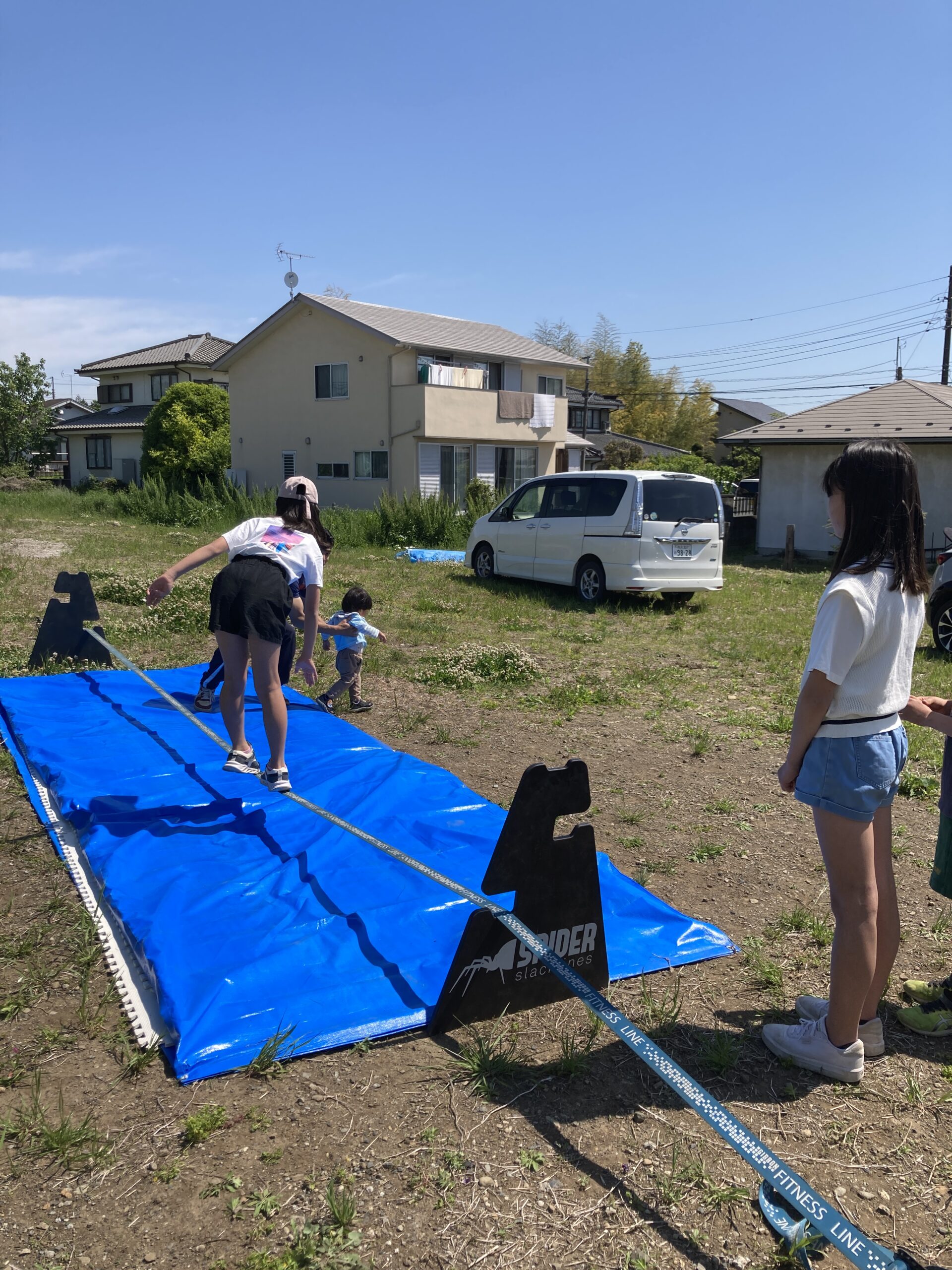 【イベント記録】いわっこぱーくにてスラックライン体験会 - ふすふす-Sports Education-